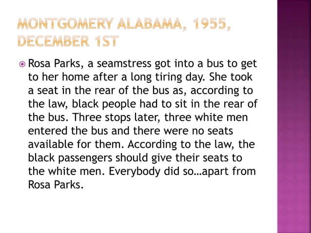 The Rosa Parks story | PPTX