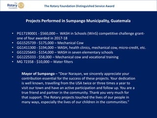 The Rotary Foundation Distinguished Service Award Presentation to ...