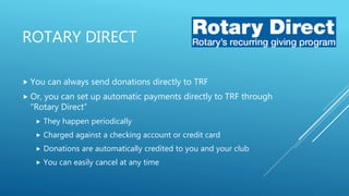 The rotary foundation nov 2018 | PPTX
