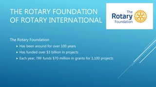 The rotary foundation nov 2018 | PPT
