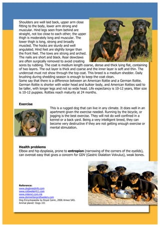Rottweiler Eye Color Chart