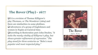 The Rover | PPTX | Romance | Genres