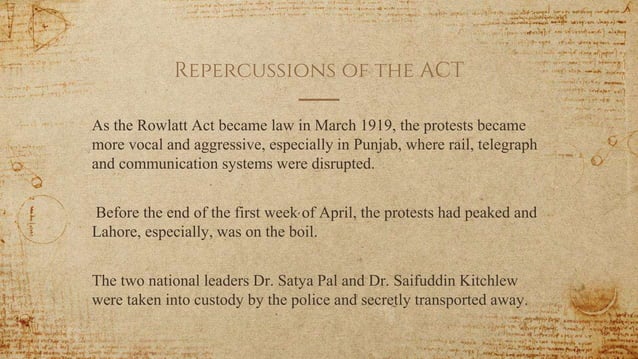 The rowlatt act | PPTX | Crime & Harmful Acts to Individuals, Society ...