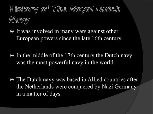 The royal dutch navy | PPT