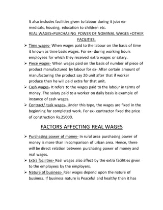 Theories of determination of wages | DOCX