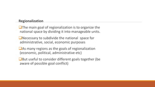 Introduction to theory of regionalism | PPTX