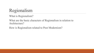Introduction to theory of regionalism | PPTX