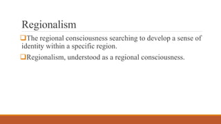 Introduction to theory of regionalism | PPTX