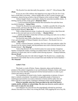 The rozabal line ashwin sanghi | PDF
