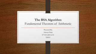 The RSA Algorithm | PPT