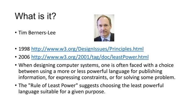 The rule of least power | PPT