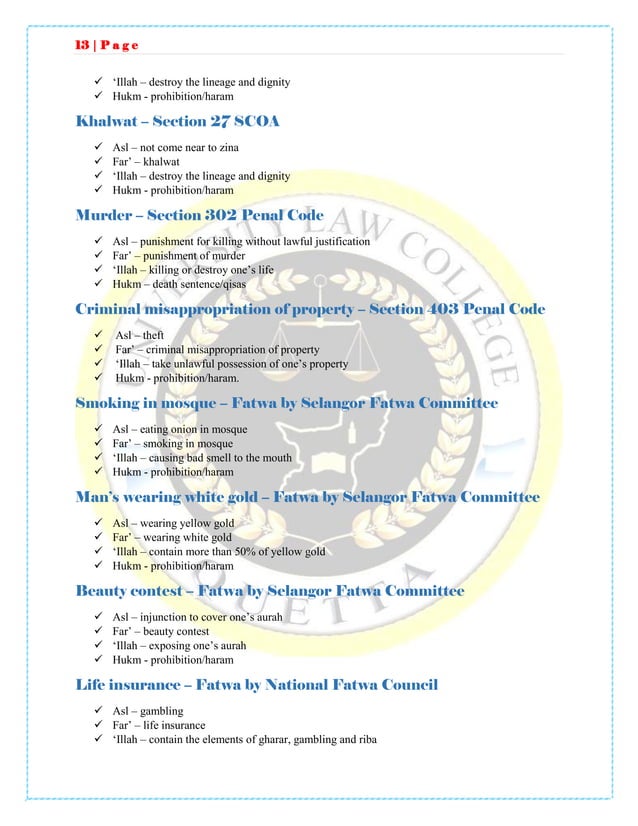 The rule of qiyas its meaning, justification, types, scope, application ...