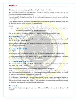 The rule of qiyas its meaning, justification, types, scope, application ...