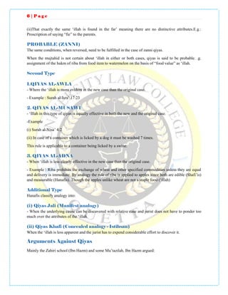 The rule of qiyas its meaning, justification, types, scope, application ...