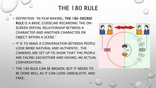 The rule of thirds and the 180 rule | PPTX