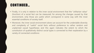 The rules for the explanation of social facts and rules for the ...