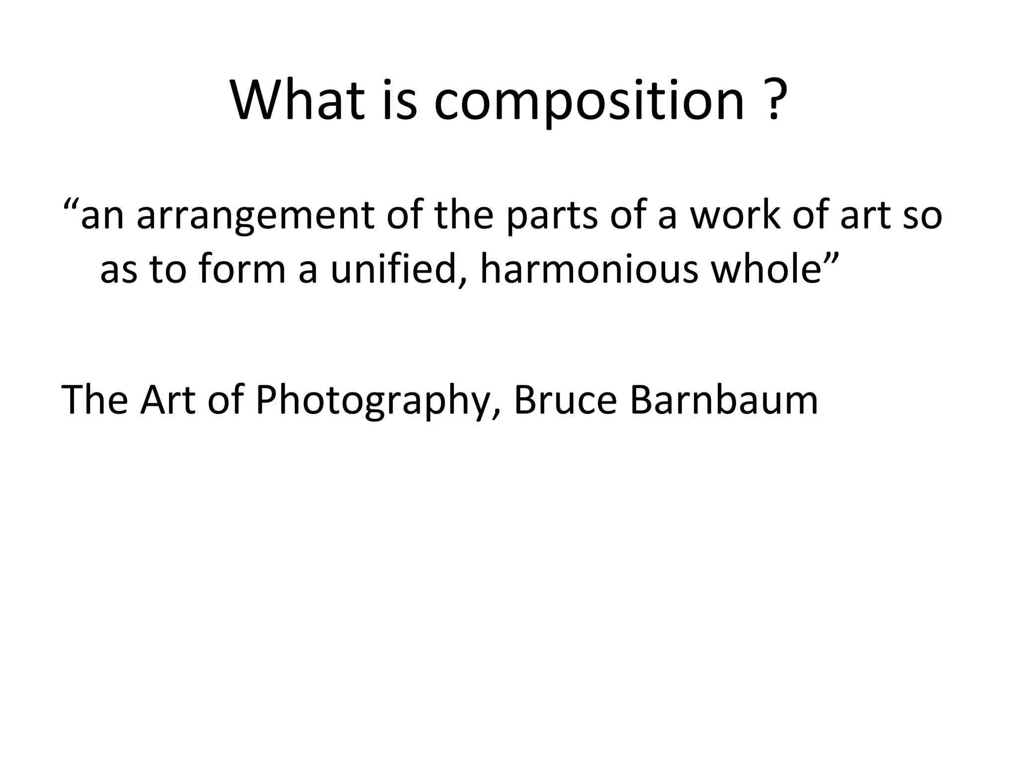 The rules of composition - Photography | PPT
