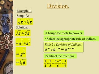 The rules of indices | PPTX