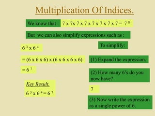 The rules of indices | PPTX