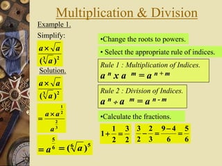 The rules of indices | PPTX