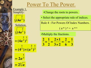The rules of indices | PPTX