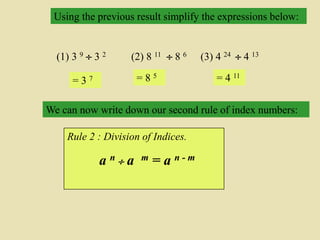 The rules of indices | PPTX