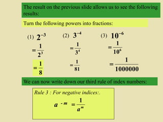 The rules of indices | PPTX