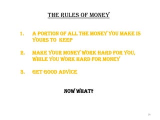 The rules of money slides a | PPTX