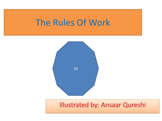 The Rules Of Work | PPT