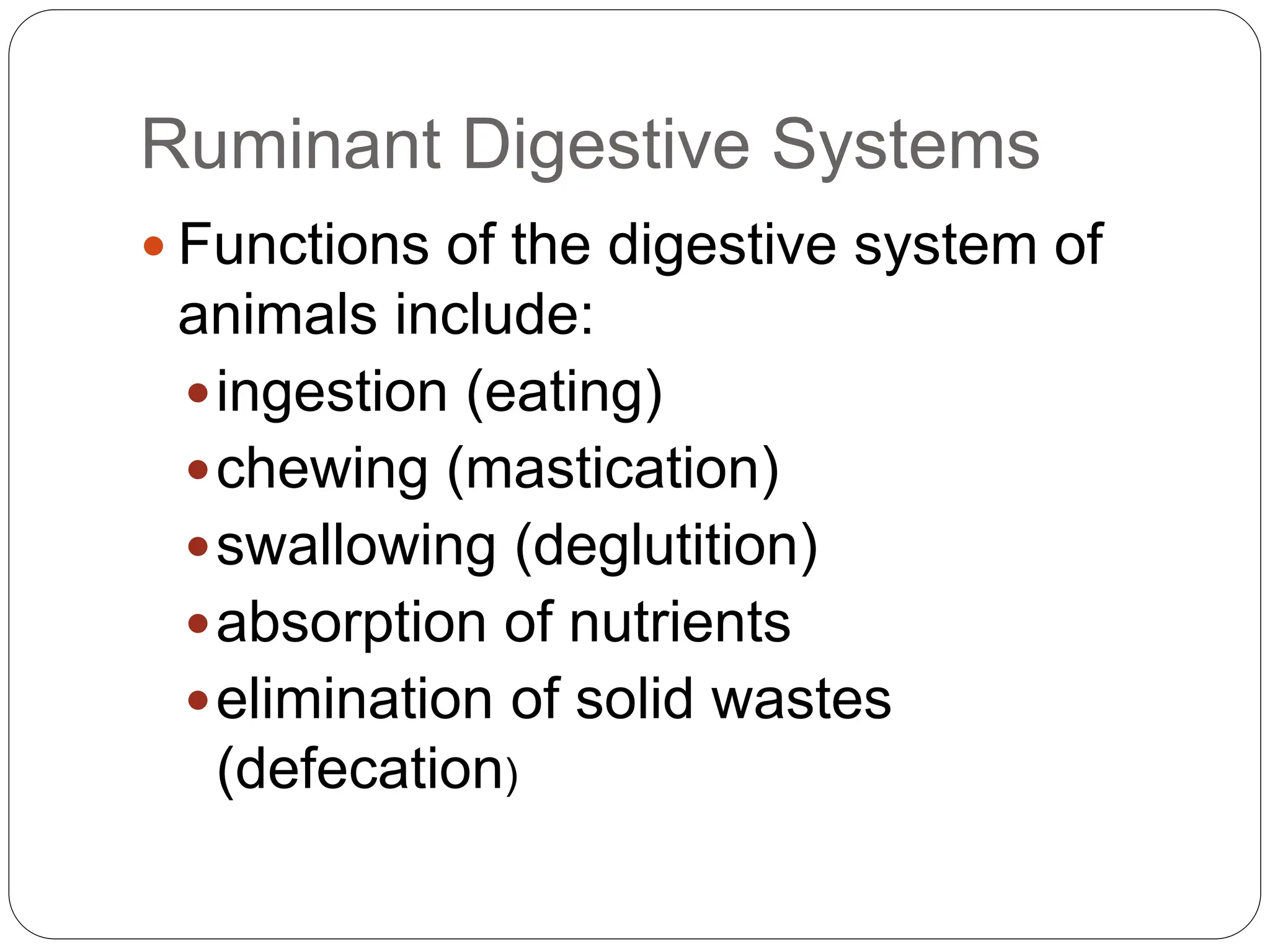 The ruminants digestion carbohydrates and protein and fat ...