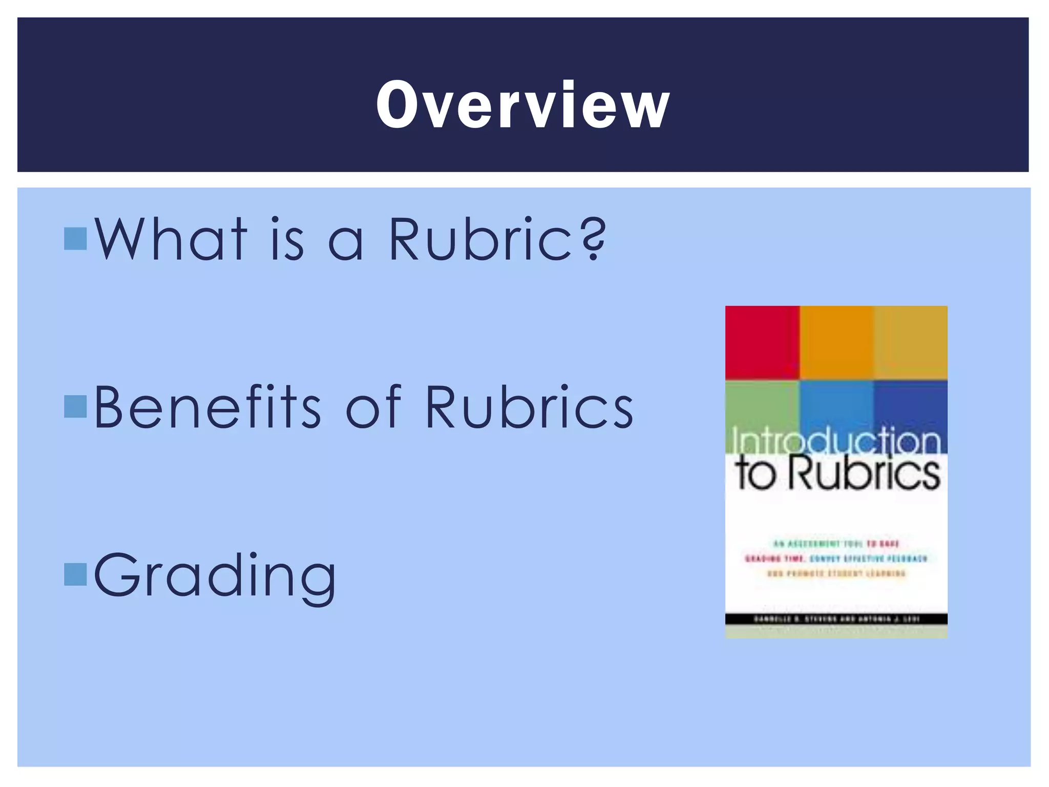 The Rundown on Rubrics | PPTX