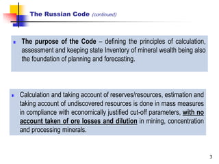 Russian Ore Reserve Codes | PDF