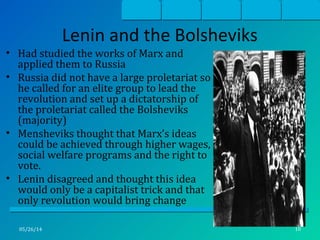 World History - The Russian Revolution | PPT