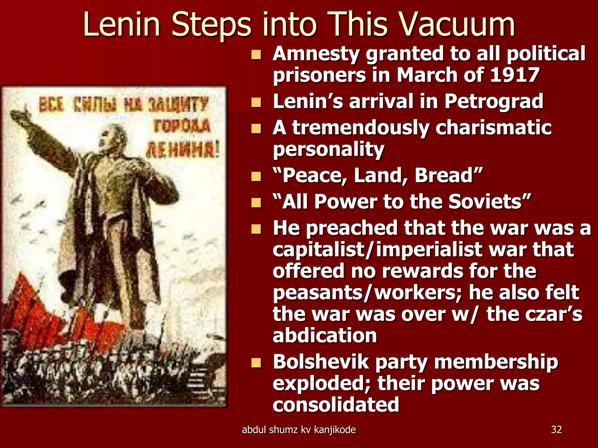 The Russian Revolution, Class 9, History- lesson:2 cbse | PDF