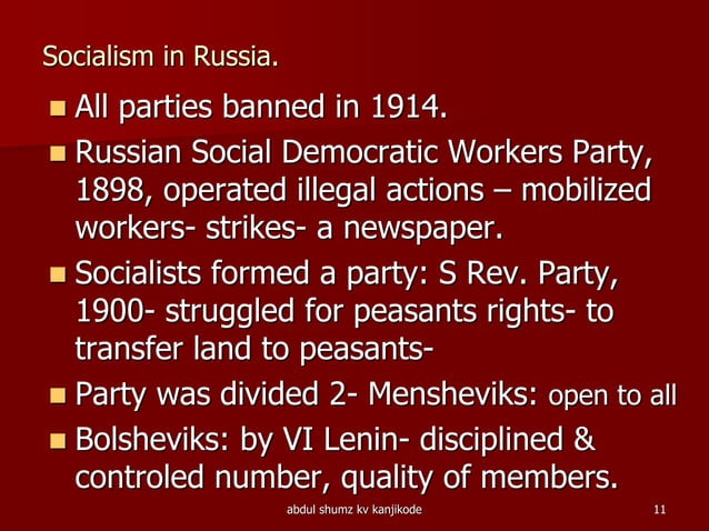 The Russian Revolution, Class 9, History- lesson:2 cbse | PDF