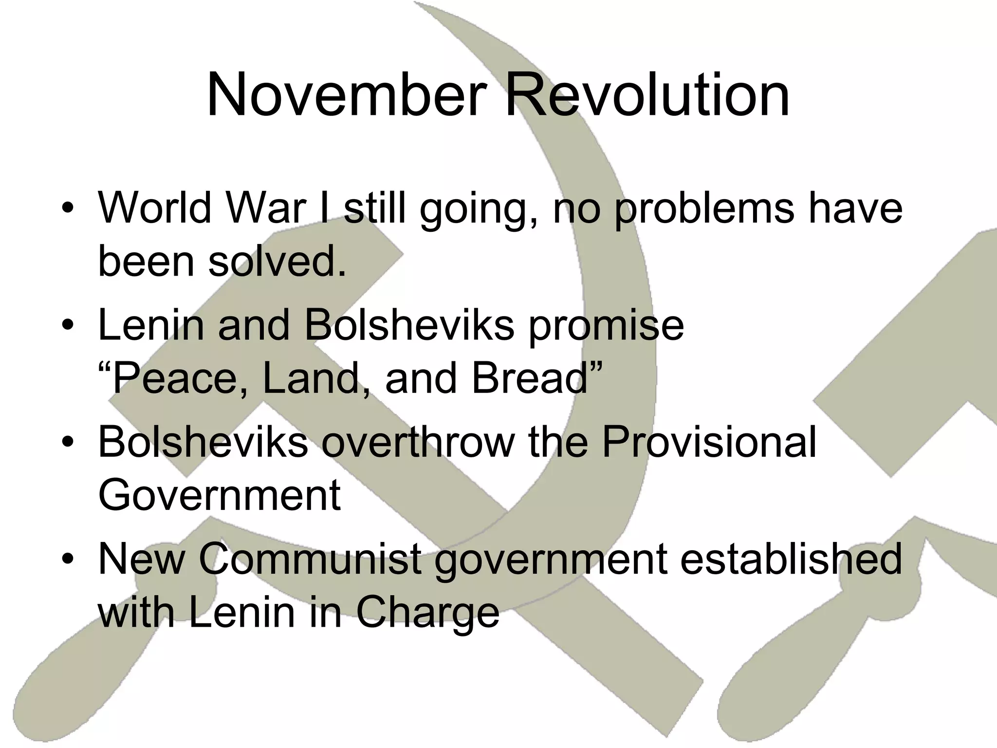 The russian revolution causes 2010 | PPTX