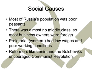 The russian revolution causes 2010 | PPT