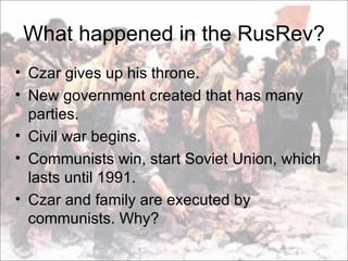 The Russian Revolution Notes | PPT