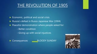 The russian revolutions of 1905 and 1917 | PPTX