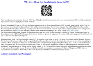 The Russian Revolutions Of 1917 Essay | PPT
