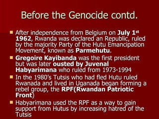 The rwandan genocide | PPT