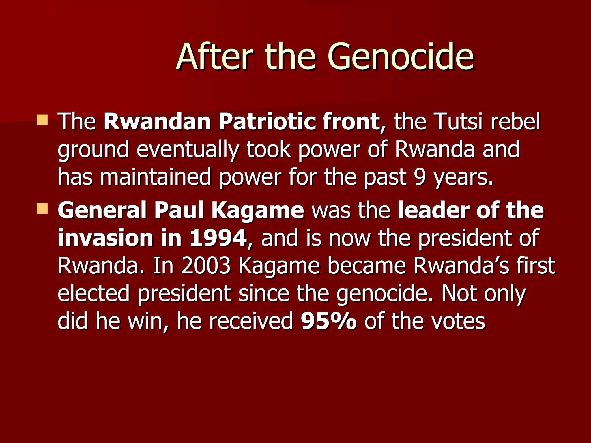 The rwandan genocide | PPT