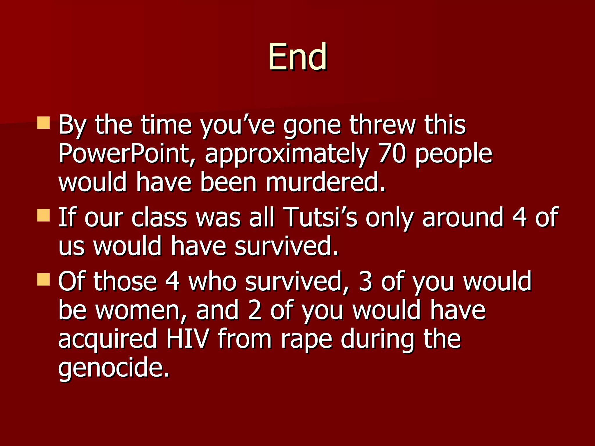 The rwandan genocide | PPT
