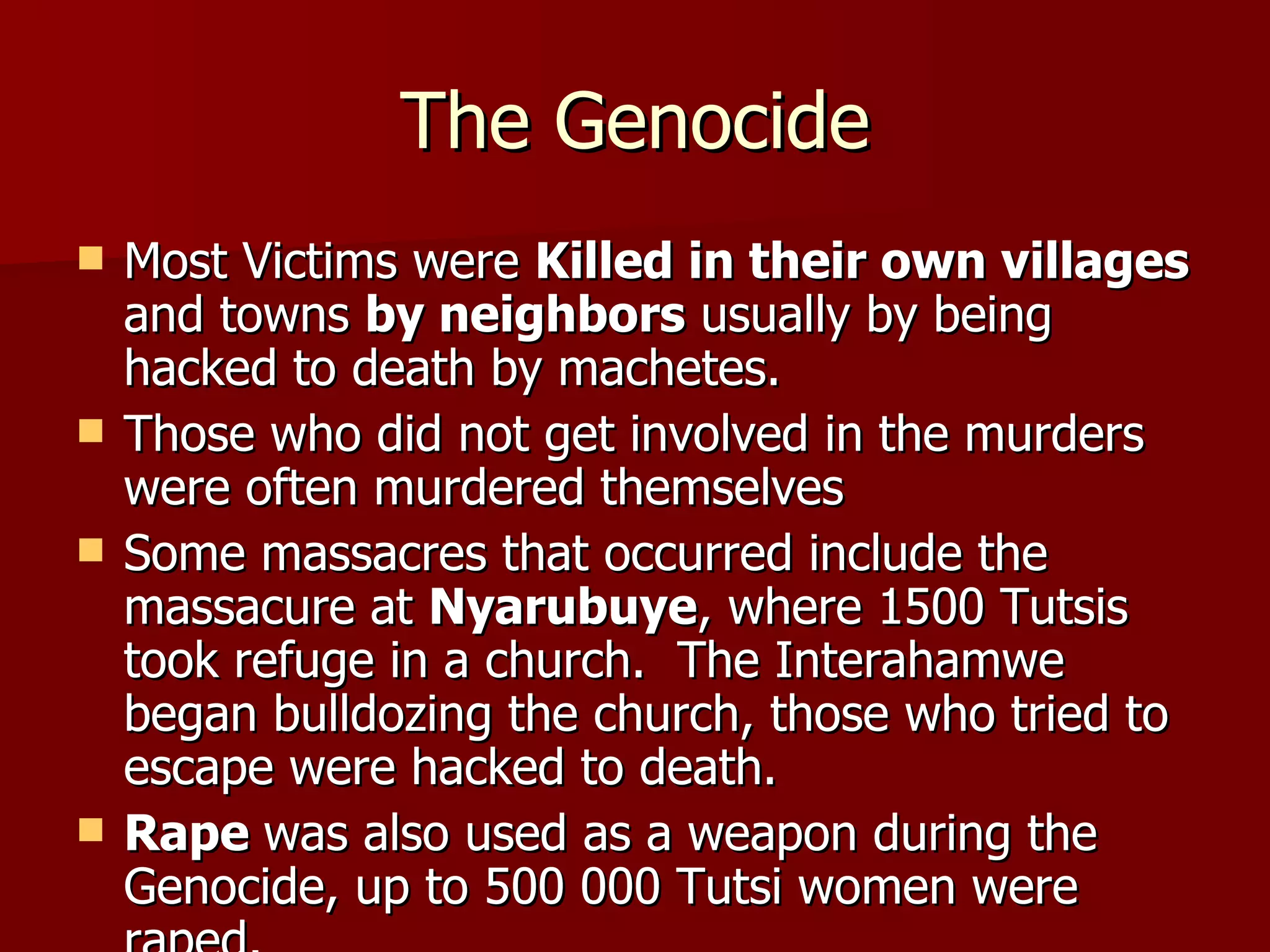 The rwandan genocide | PPT