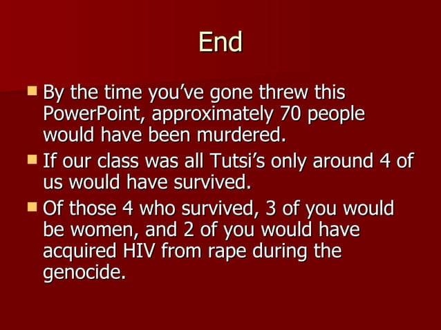 The rwandan genocide | PPT | Death, Injury, or Military Conflict ...