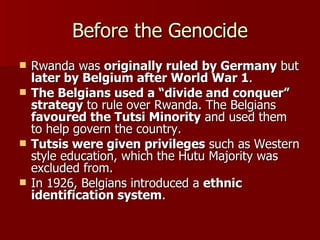 The rwandan genocide | PPT
