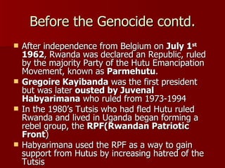 The rwandan genocide | PPT