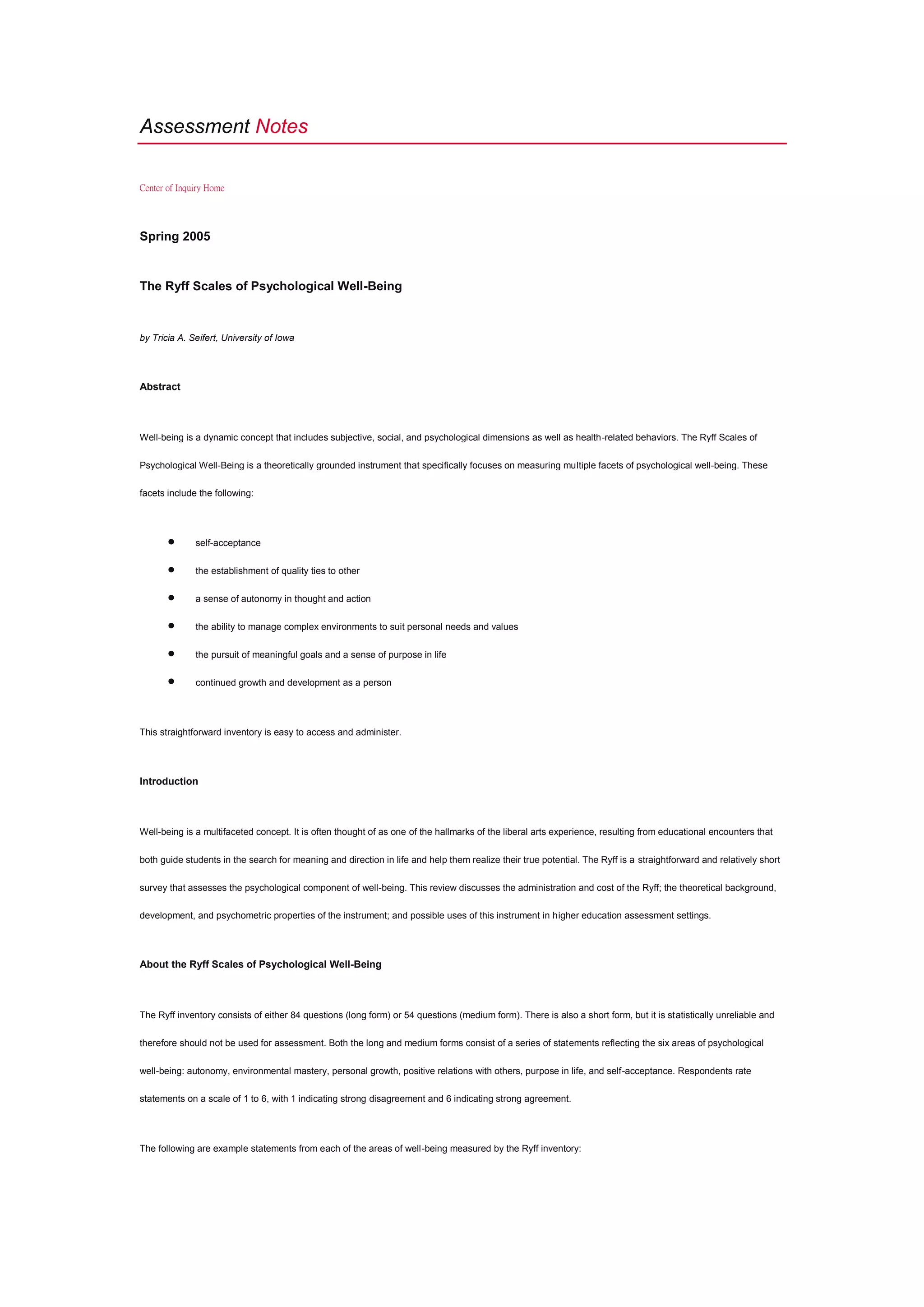 The Ryff Scales of Psychological Well-Being.docx