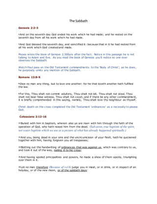 The sabbath | PDF