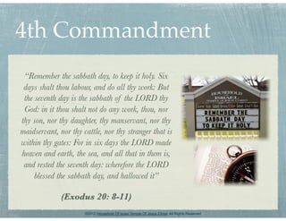 4th Commandment Sabbath
